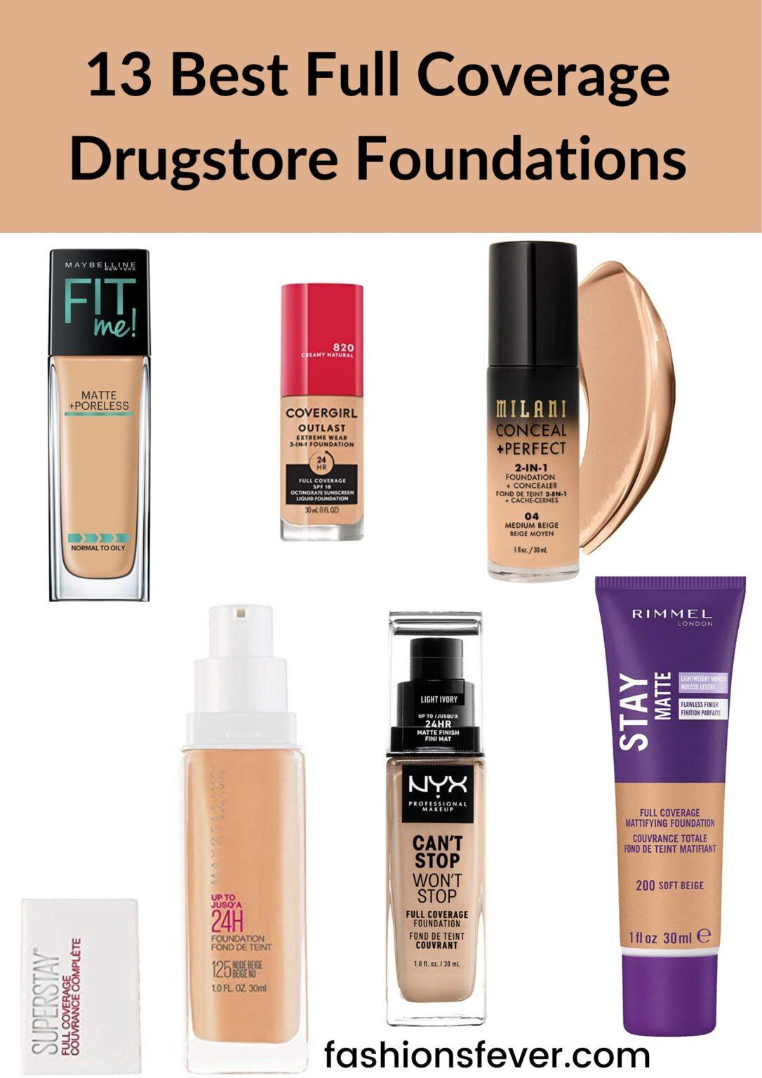 13 Best Full Coverage Drugstore Foundations Of 2022 - Fashion's Fever